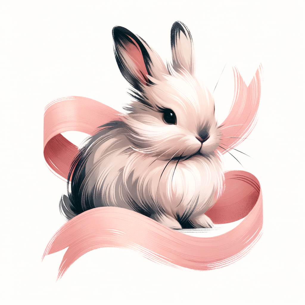Charming Bunny Illustration with Ribbon Design — MyDesigns.io