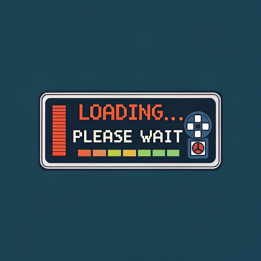 Retro Gaming Loading Screen Graphic Design — MyDesigns.io