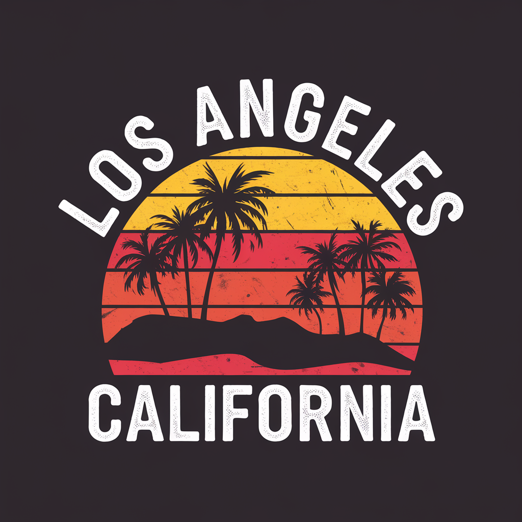 Los Angeles California Retro Sunset Design Design — MyDesigns.io