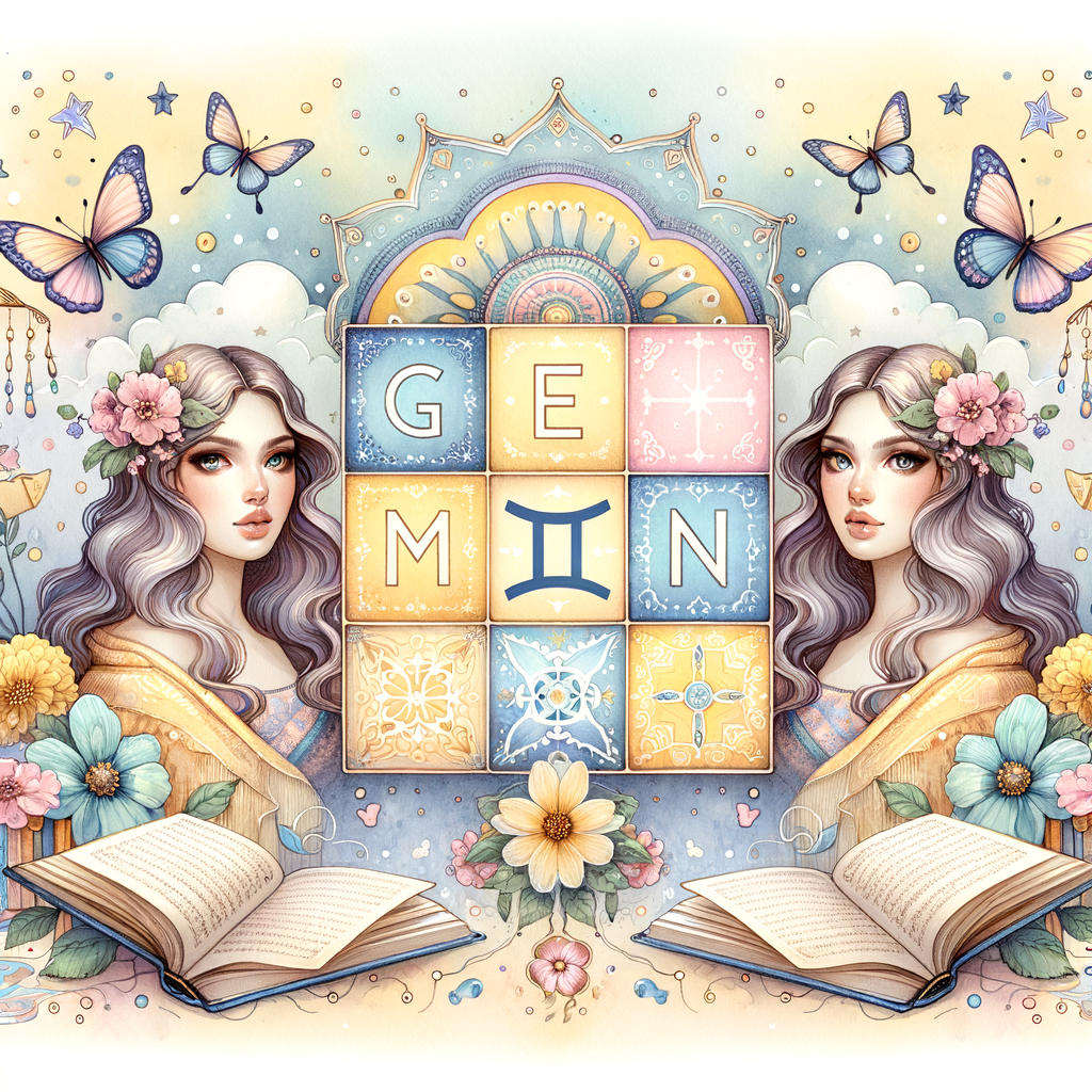Gemini Watercolor Art with Butterflies Design — MyDesigns.io