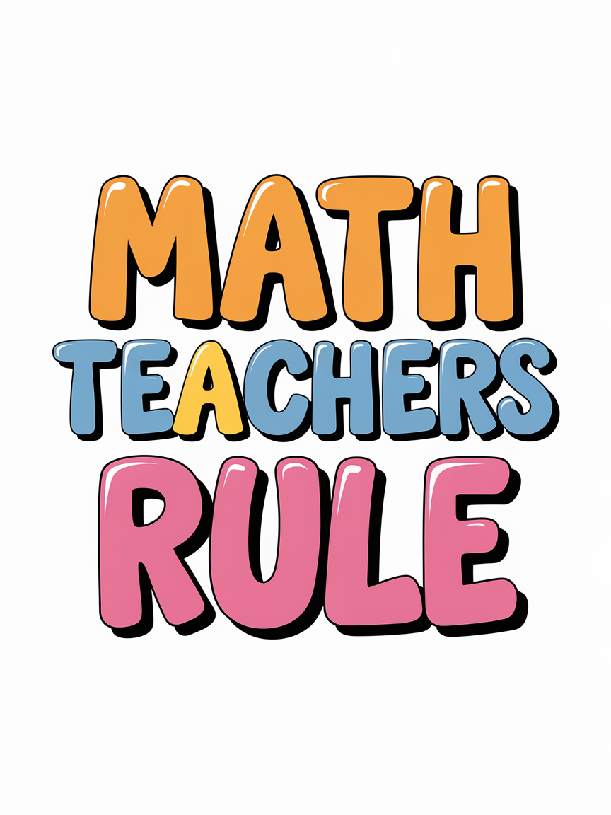 Math Teachers Rule Vector Design Design — MyDesigns.io