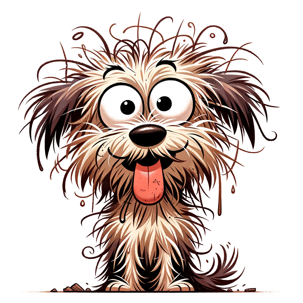 Scruffy Cartoon Dog Clipart Design — MyDesigns.io