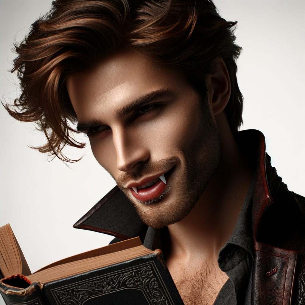 Charismatic Vampire Reading a Book Design — MyDesigns.io