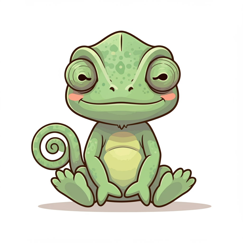 Cheerful Animated Chameleon Design — MyDesigns.io