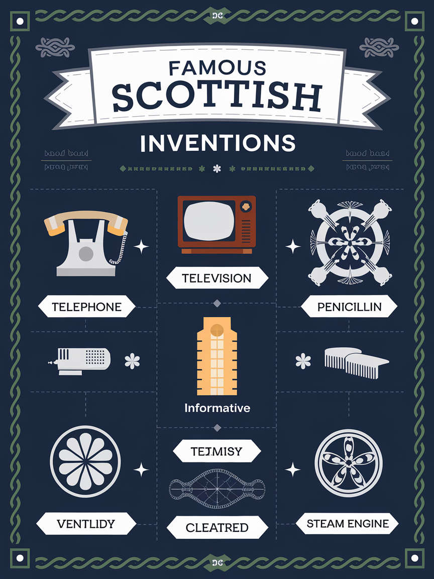 Famous Scottish Inventions Infographic Design — MyDesigns.io