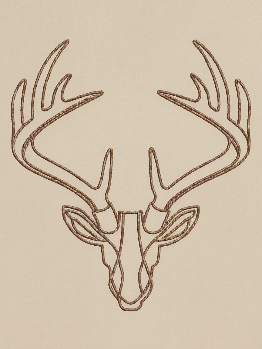 Minimalist Deer Antler Outline Design — MyDesigns.io