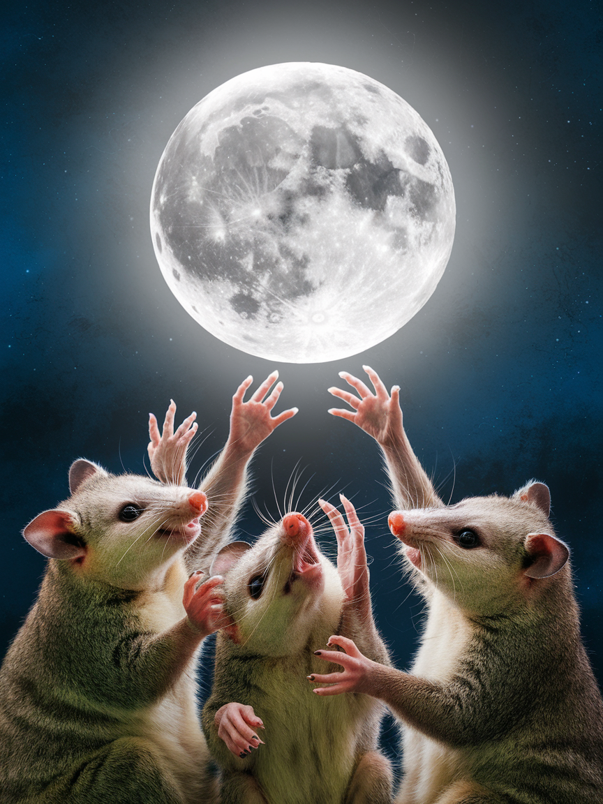 Possums Reaching for the Moon Design — MyDesigns.io