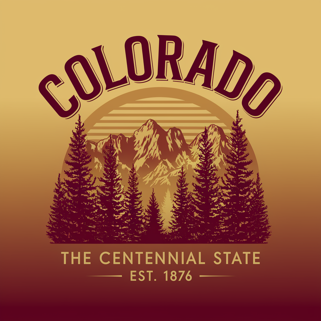 Colorado T-Shirt Design Featuring Mountains Design — MyDesigns.io