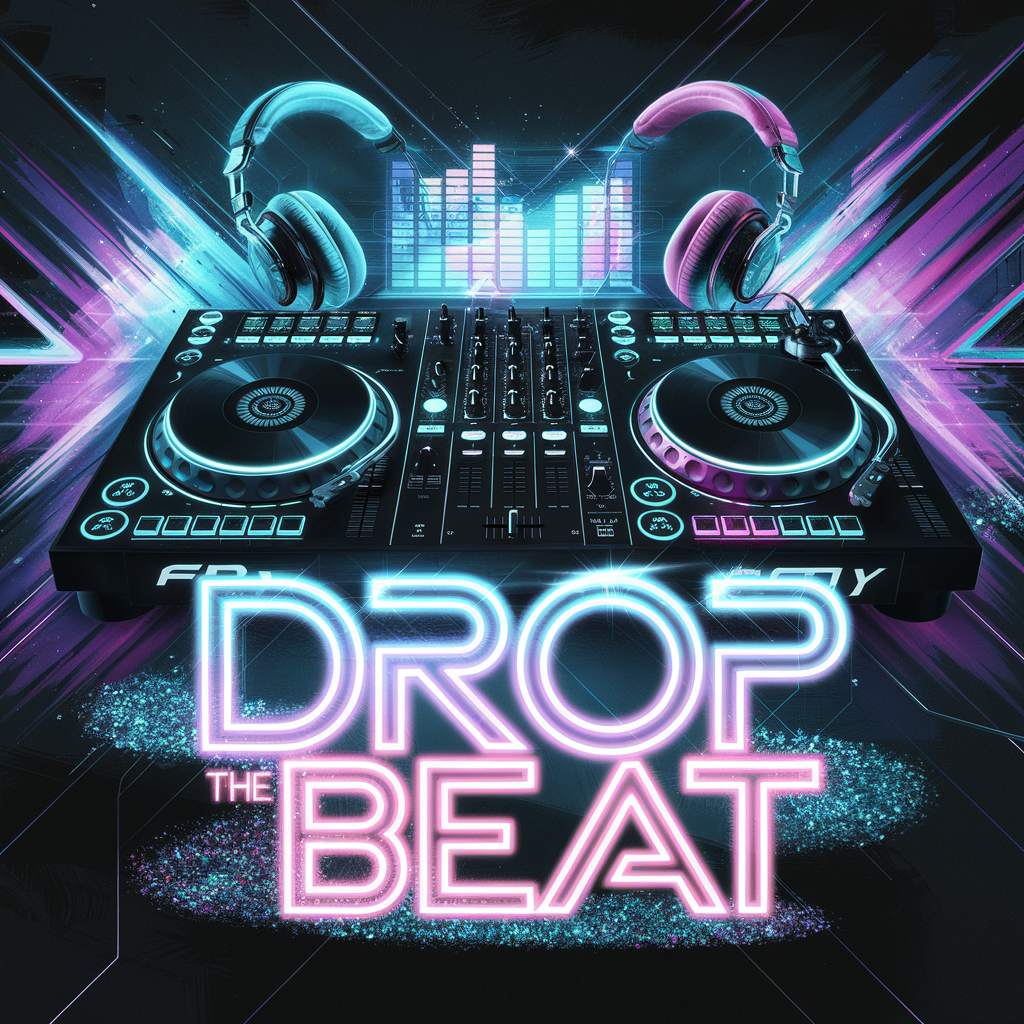 Futuristic EDM Artwork with Neon Aesthetics Design — MyDesigns.io