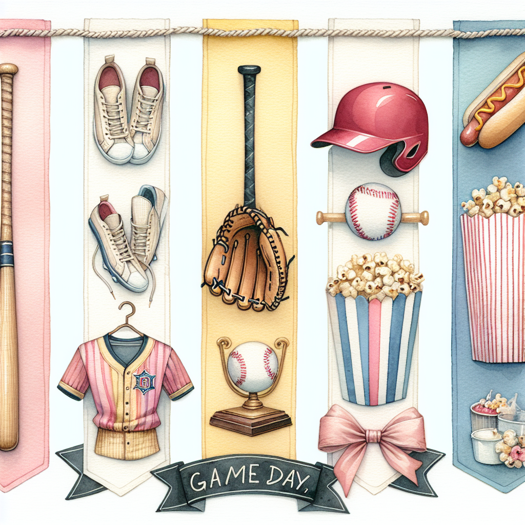 Watercolor Baseball Collage Art Design — MyDesigns.io