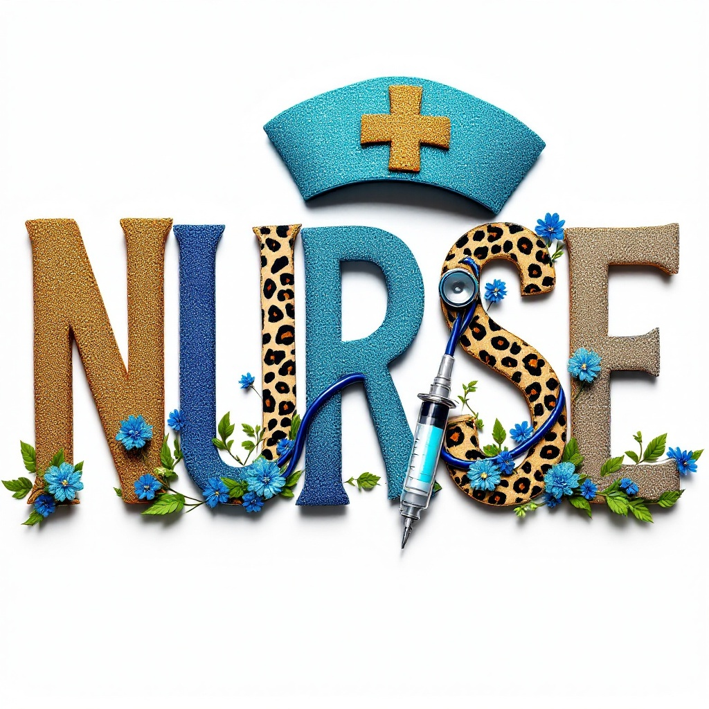 Intricate Nurse Word Art Design Design — MyDesigns.io