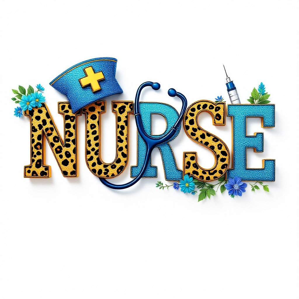 Intricate Nurse Word Art Design Design — MyDesigns.io