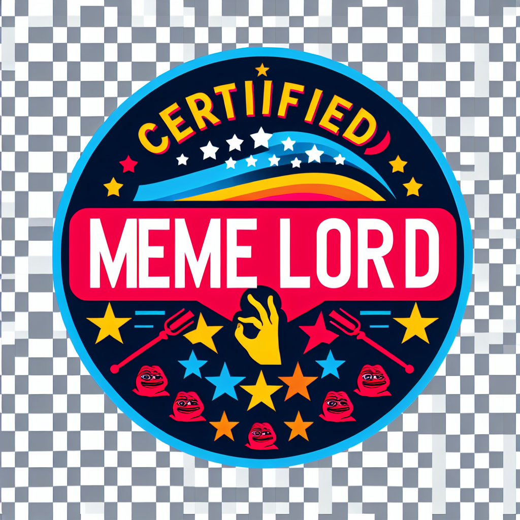Certified Meme Lord Artwork Design — MyDesigns.io